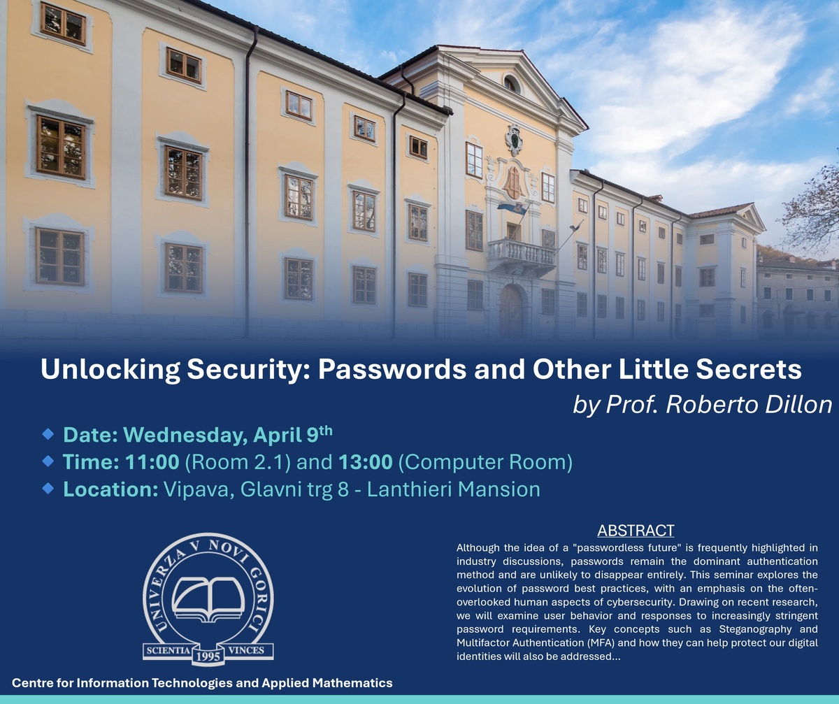 Unlocking Security: Passwords and Other Little Secrets" • UNG